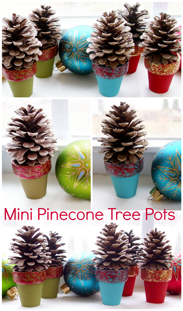 Mini Pine Cone Tree Pot DIY Tutorial | DIY Tag