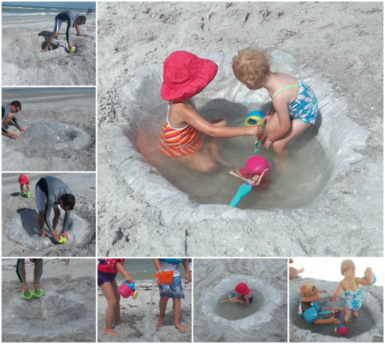Thrifty & Fun DIY Kid-Friendly Beach Pool | DIY Tag