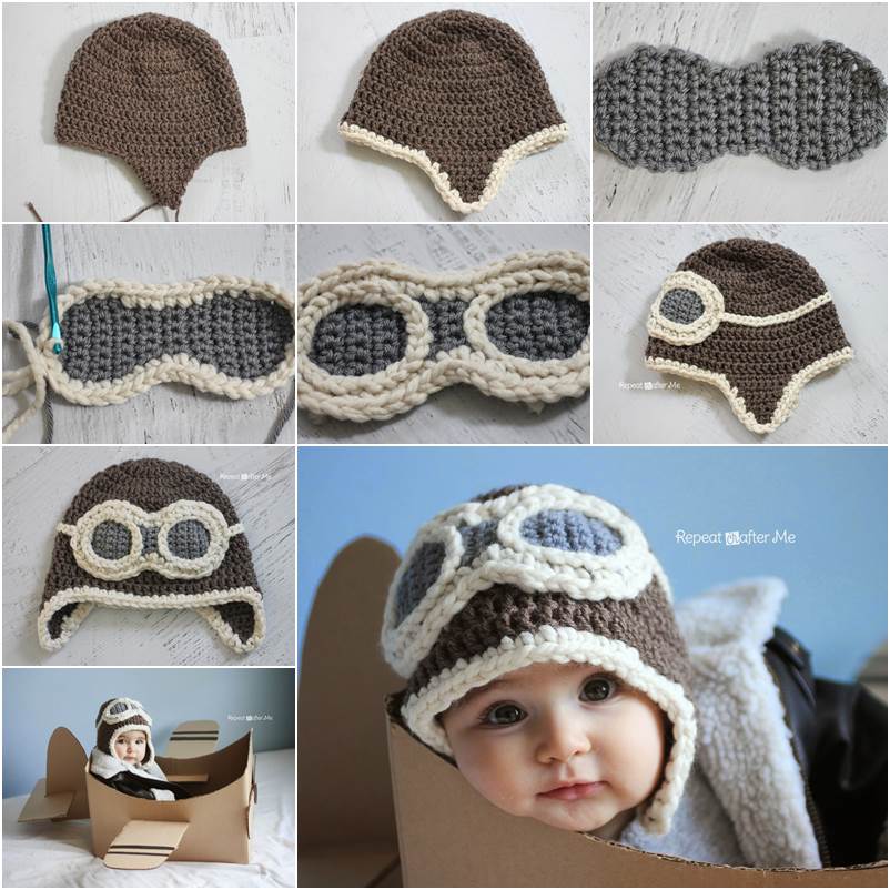 Cute Aviator Hat Crochet Pattern | DIY Tag