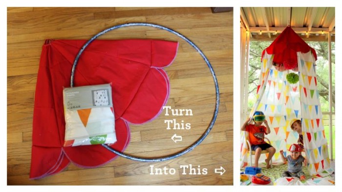 Canopy Tent With Hula Hoop | DIY Tag