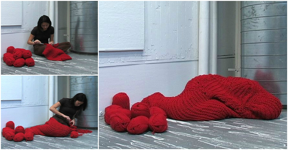 Bea Camacho Knit Herself Into A Cocoon | DIY Tag